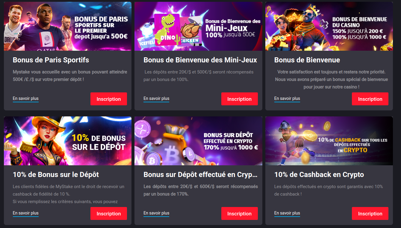 MyStake Casino | 170% bonus up to $1000